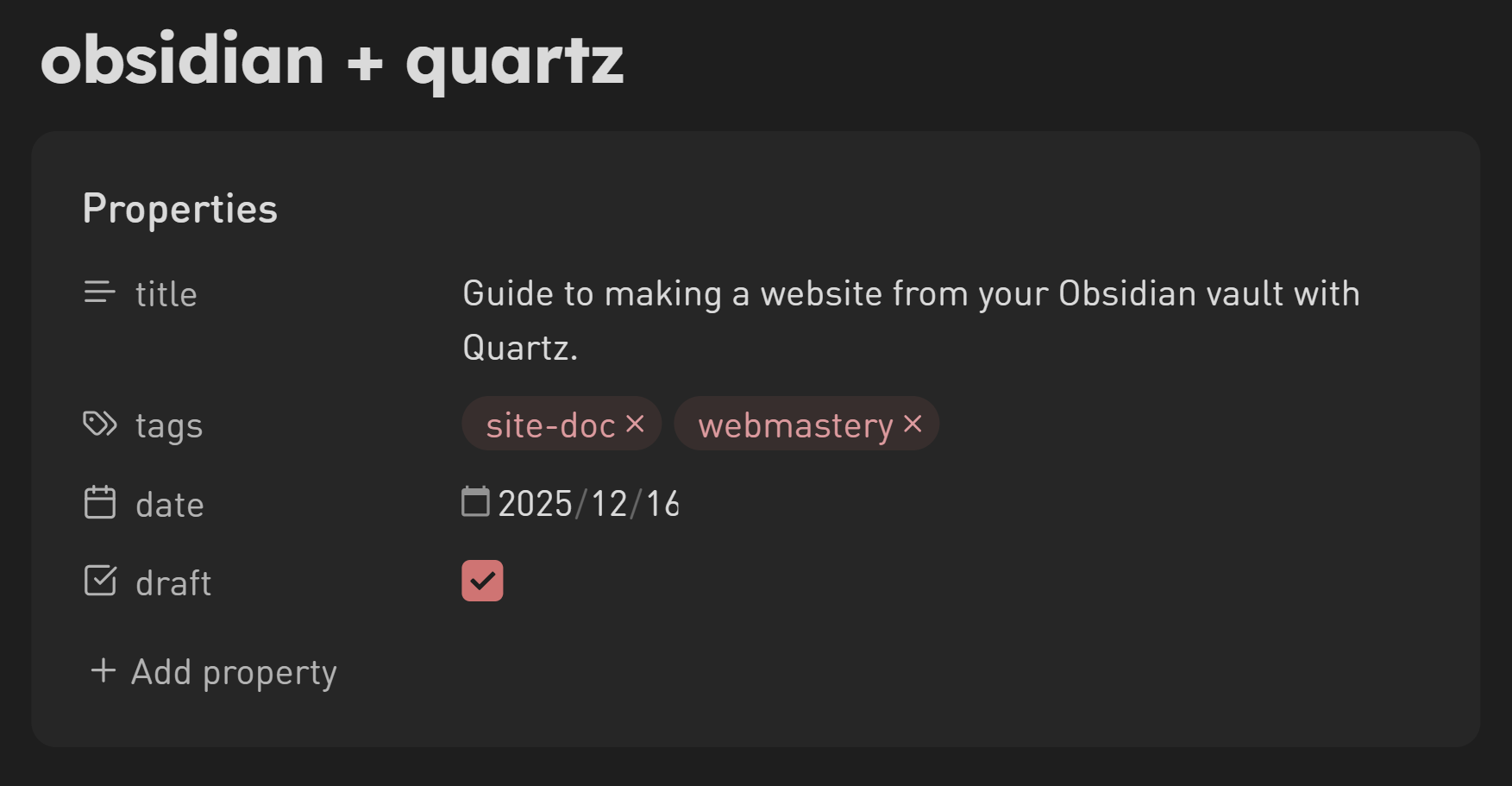 Guide to making a website from your Obsidian vault with Quartz.